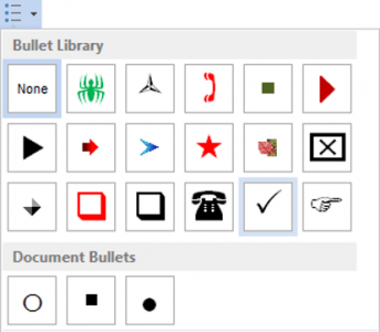 Single-level numbered lists and custom bullet lists in Word